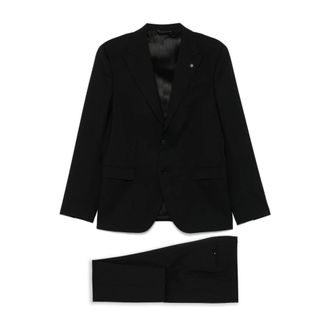 Manuel Ritz Homme, Costumes, Noir, Taille: L Costume crois&eacute;