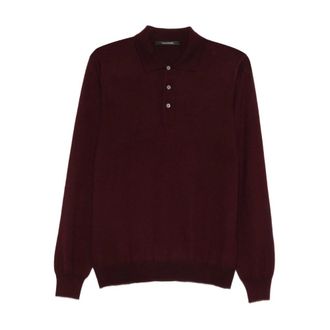 Tagliatore Palmer Polo - - Tops - Herren - Rot - 3XL
