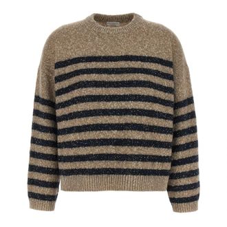 Brunello Cucinelli Pullover mit schillernden Streifen - - Knitwear - Damen - Mehrfarbig - XS