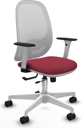 Piqueras y Crespo B&uuml;rohochstuhl mit 1D-Armlehnen, h&ouml;henverstellbare Lendenwirbelst&uuml;tze, ausgestattet mit Syncro/Translack und Schneideschaum, mit Rollen von 65 mm, Nylo