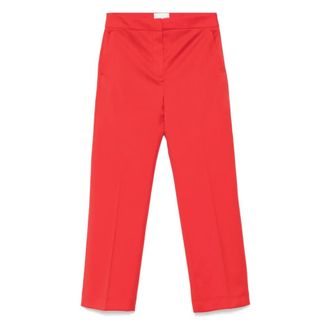 Loulou Studio Femme, Pantalons, Rouge, Taille: 42 FR Pantalon droit