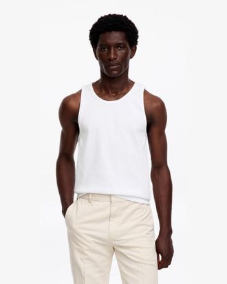 Arket Geripptes Tanktop -Wei&szlig;