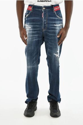 Dsquared2 Distressed Effect Jeans with Zip on the Waist 21cm Gr&ouml;&szlig;e 54