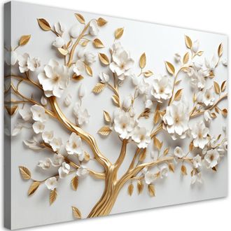 Feeby Tableau sur toile AI Cerisier dor&eacute; 3D 90x60