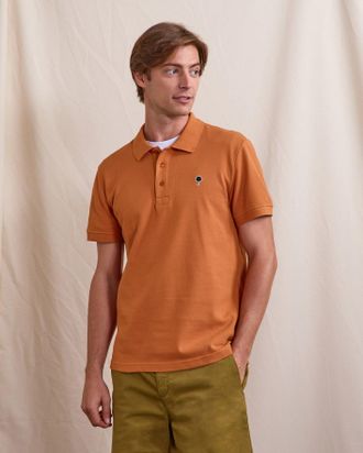 Faguo Polo brique clair coton