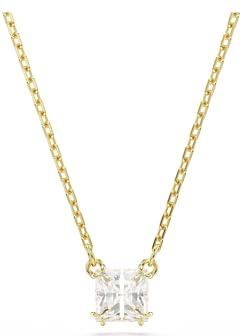 Swarovski Pendentif Stilla Attract, Taille Carré, Blanc, Placage de ton or
