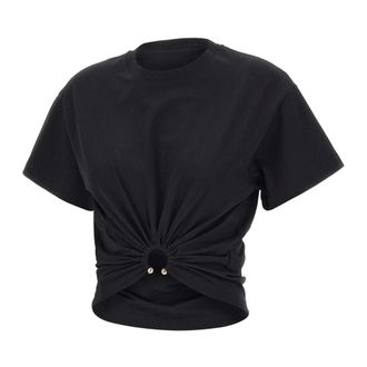 Paco Rabanne Cropped T-Shirt - - Tops - Damen - Schwarzk - M