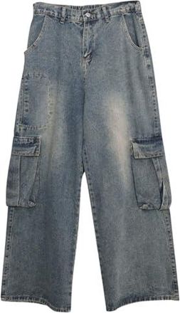 Generic Jean Homme Jeans Homme Jean Homme Regular Confortable Classique Ample &Eacute;t&eacute; Automne Ext&eacute;rieur - Entretien Facile, Couleur Unie, Confort Maximal en Plein