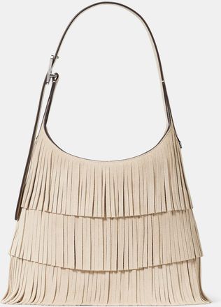 Kate Spade New York 454 Schultertasche Aus Wildleder Mit Fransen, Klein