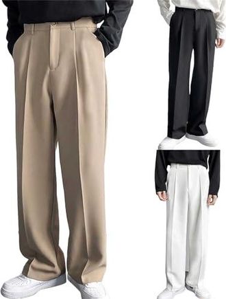 Generic Pantalon formel pour homme, pantalon de costume classique pour le bureau, le travail, les affaires, pantalon avec poches, pantalon d&eacute;contract&eacute;, coupe 