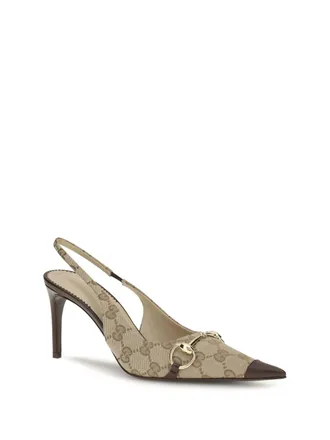 Gucci Donna Slingback Heel - Beige