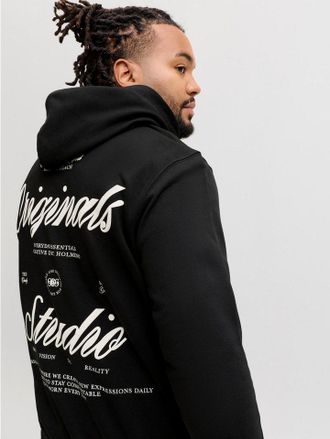 Jack & Jones Plus Size Kapuzensweatshirt JORNORREBRO TYPO BACK SWEAT HOOD PLS Baumwollmischung, regular fit
