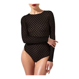 Wolford Femme, Tops, Noir, Taille: 38 FR Velvet Net Illusion Body