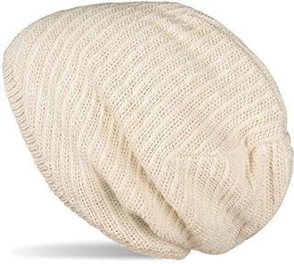 styleBREAKER Bonnet Unisexe avec Doublure en Laine Polaire, Unicolore Hiver, Bonnet uni 04024176, Couleur:Beige