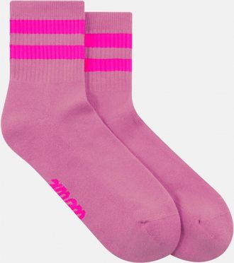 Derbe Derbe Socken Basic Short Striped Rosa Pink Gestreift GOTS