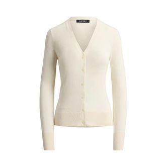 Ralph Lauren Strickjacke aus Baumwollmischung - - Knitwear - Damen - Beige - L