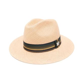 Max Mara Femme, Accessoires, Beige, Taille: 58 CM Chapeau en rafia pour un look estival
