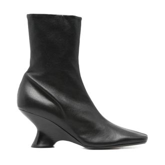 Dries Van Noten Schwarze Lederstiefel f&uuml;r Damen - - Shoes - Damen - Schwarzk - 37 EU