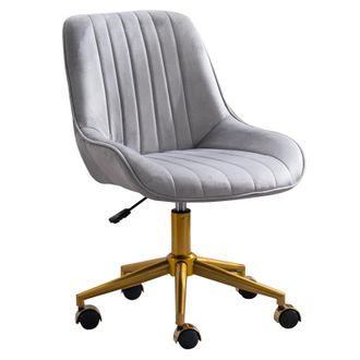 Generic Samt-Home-Office-Schreibtischstuhl Mit Ergonomischem Design Und Verstellbarer H&ouml;he for Vielseitigen Einsatz(E)