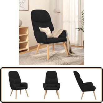 vidaXL Relaxsessel Schwarz Stoff - Sessel - Relaxsessel - Wohnzimmersessel - Schwarzer Sessel - Gemütlicher Sessel