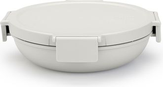 Brabantia Make & Take Lunch-Schüssel 1L - Kompaktes, Flaches Design - Sicherer Klickverschluss - Auslaufsicher - Luftdichter Deckel - Gefriergeeignet - Spülmasc