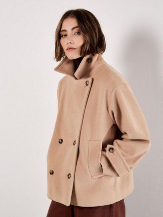 Apricot Kurzjacke Kurzjacke im Zweireiher Stil
