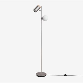 Sklum Sklum - Lampadaire 2 lumi&egrave;res Amaranto Gris Chrom&eacute;