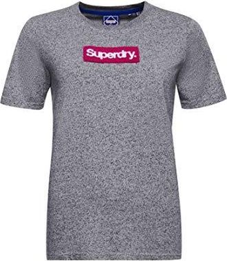 Superdry CL Workwear Tee T-Shirt, Grey Slub Grindiale, M Femme
