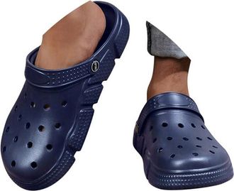 Minetom Clogs Hausschuhe Herren Damen Sommer Hohl Latschen Atmungsaktiv Unisex Gartenschuhe Badeschuhe Strand Pantoffeln Slippers A Marine 49 EU