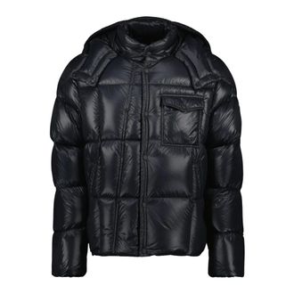 Moncler Schwarze Serfanto Daunenjacke - - Jackets - Herren - Schwarzk - M