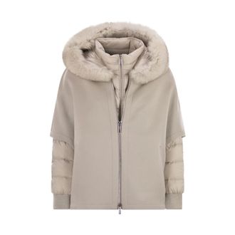 Moorer Femme, Vestes, Beige, Taille: 38 FR Pegaso Jacket