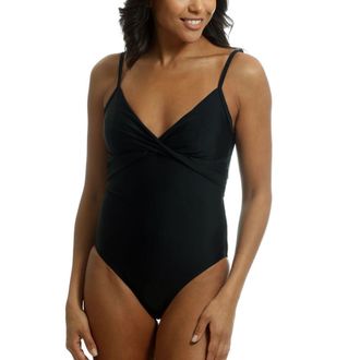 Light & Shade Damen Bauchkontrolle ohne Bügel abnehmbare Polsterung Einteiliger Sommer Urlaub Schwimmen Badeanzug, Schwarz, EU 44