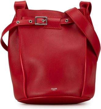 Celine Hobo Bags - Leather Big Bag Bucket Crossbody - Gr. unisize - in Rot - für Damen