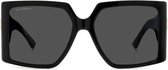 Dsquared2 unisex, Accessoires, Noir, Taille: 56 MM Square Lunettes de soleil