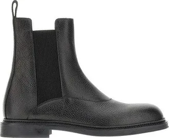 Emporio Armani Grained leather Chelsea boots Man 7