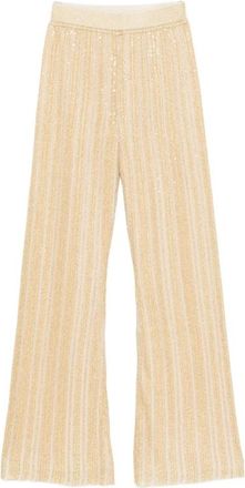 Missoni Femme, Pantalons, Beige, Taille: 36 FR Wide Pantalons