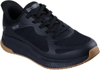 Skechers Homme Hands Free Slip-ins-Bobs Sport Squad Chaos 4 Basket, Black Mesh, 40 EU