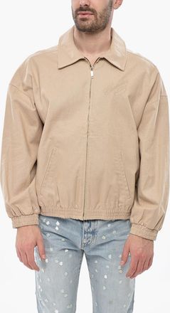 Willy Chavarria Linen and Cotton Overshirt KENDRICK with Tone-on-Tone Logo Willy Chavarria