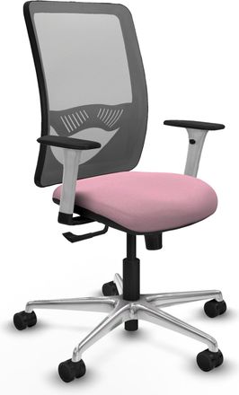 Piqueras y Crespo Rosa Schreibtisch Zulema mit wei&szlig;en und schwarzen Armlehnen, h&ouml;henverstellbare Lendenwirbelst&uuml;tze, ausgestattet mit 3 Positionen und Schneidschaum, Gr