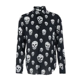 Alexander McQueen Skull Print Shirt - - Shirts - Herren - Schwarzk - XL