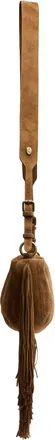 Ash Astrid Fringes Suede Shoulder Bag - Brown