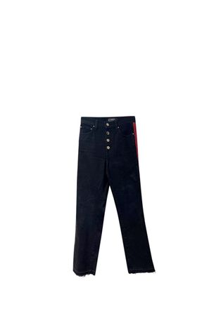 Amiri Black Denim High Rise Side Stripe Jeans Size 24/61