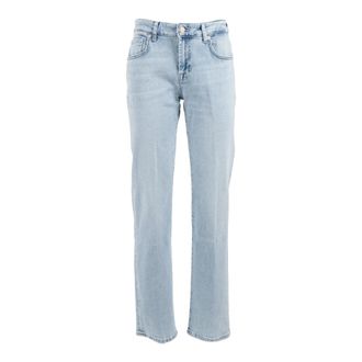 7 For All Mankind Calie Straight - - Jeans - Damen - Blau - W26