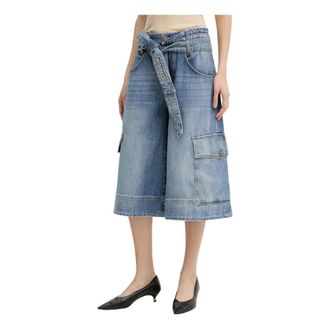 Pinko Blonde Bermuda Shorts - - Shorts - Damen - Blau - W29