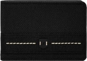 Fossil Fossil Rowan, Accessoire de Voyage-Portefeuille à Double pli Hommes, Noir Mat, 11.43 cm L x 1.27 cm W x 7.62 cm H