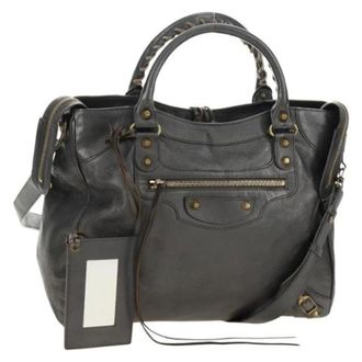 Balenciaga Sac &agrave; main Pre-owned - Femme - Pre-owned - Gris - Taille: ONE Size