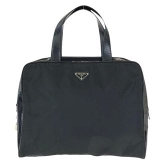 Prada Pre-owned Nylon Leather Tessuto Logo Briefcase - Femme - Pre-owned - Noir - Taille: ONE Size