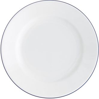 Kahla Pronto Line Fr&uuml;hst&uuml;cksteller 20,5 cm Line royal blue | Beilagenteller mit dunkelblauer Linie aus Porzellan