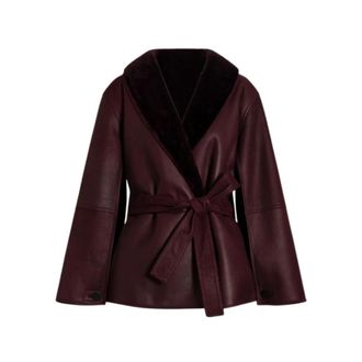 Alberta Ferretti Wendbarer kurzer Lammfellmantel - - Jackets - Damen - Rot - S