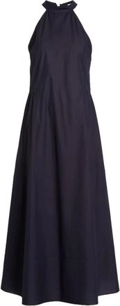 Pennyblack Femme, Robes, Bleu, Taille: 42 FR Robe Midi &Eacute;vas&eacute;e &agrave; Col Halter